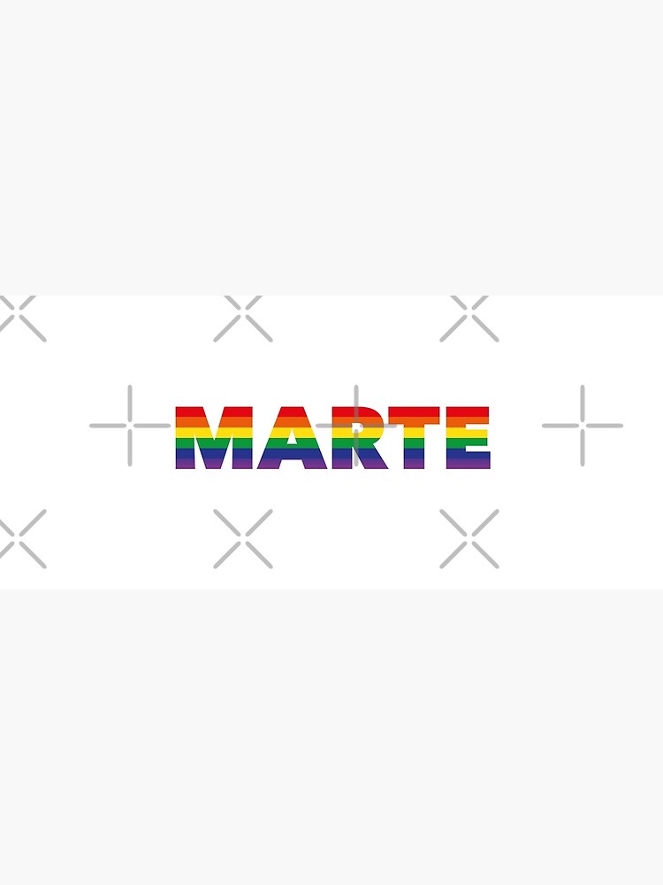 Marte Name - Rainbow Flag LGBT Pride Design Premium Matte Vertical Poster
