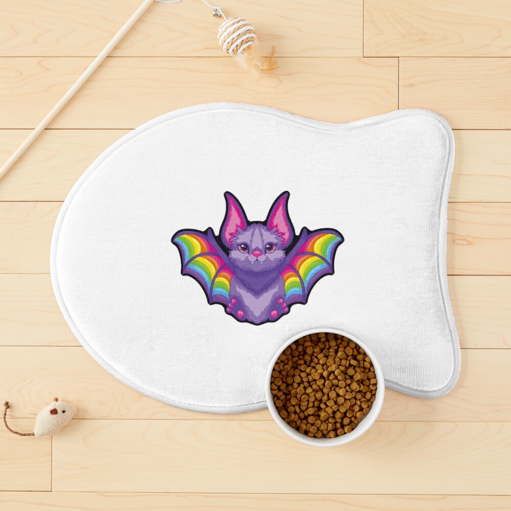 "90S NEON RAINBOW BAT - Funny" Sticker for Sale by Beshine | Redbubble