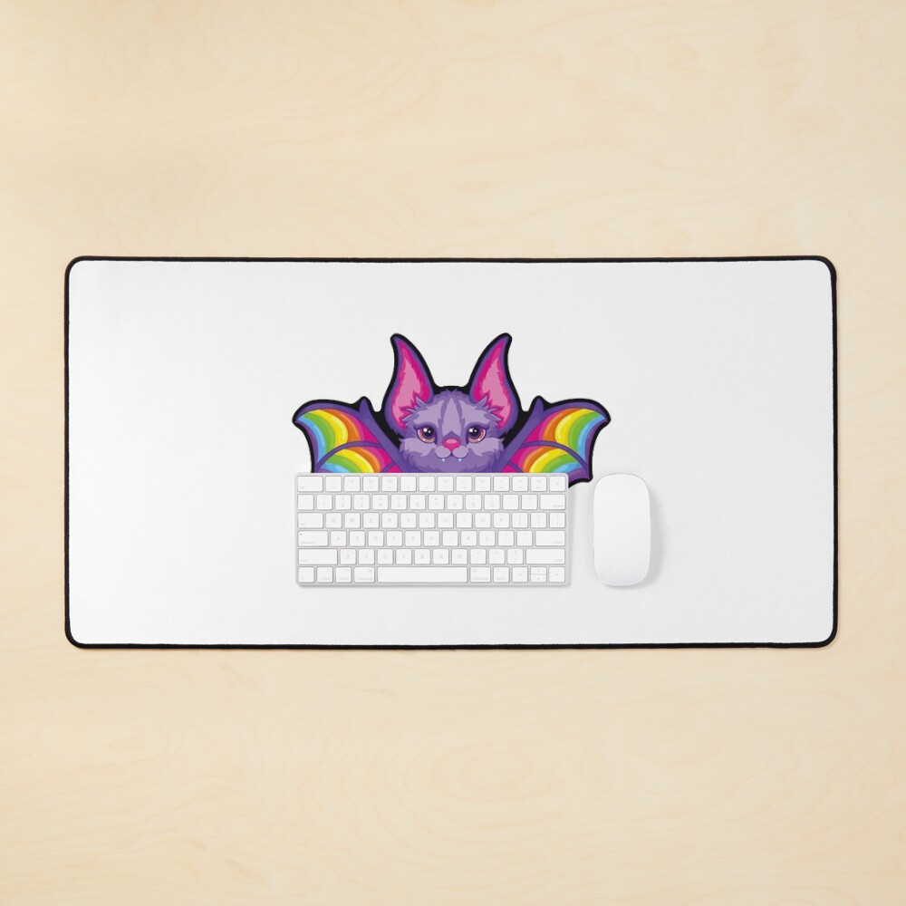 "90S NEON RAINBOW BAT - Funny" Sticker for Sale by Beshine | Redbubble
