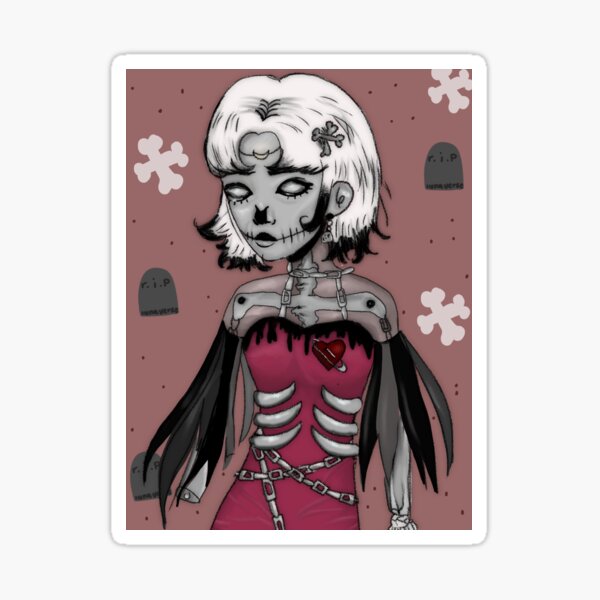 "ghost girl " Sticker for Sale by Lunaverse-art | Redbubble