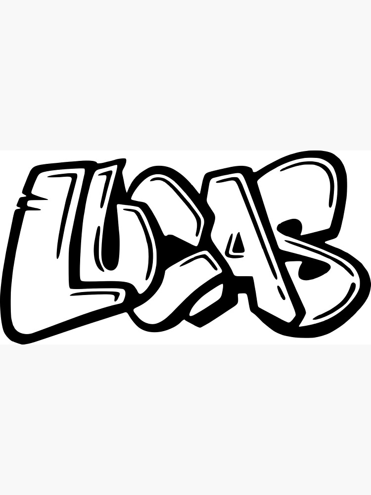 "Lucas - Graffiti Name Design" Poster for Sale by NameThatShirt | Redbubble