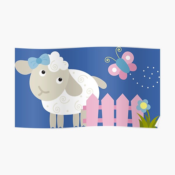 "Cute Sheep For Kids Prints" Poster for Sale by TatianaOkuneva | Redbubble