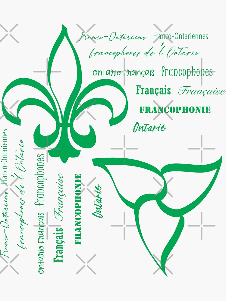 "Franco-Ontarian logo design with text/phrases" Sticker for Sale by ...