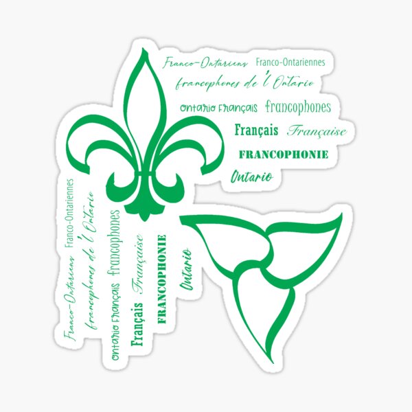 "Franco-Ontarian logo design with text/phrases" Sticker for Sale by ...