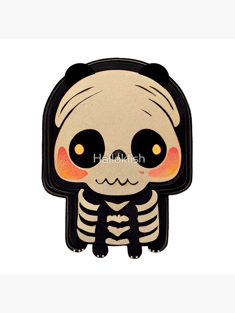 "Cute panda skeleton" Poster for Sale by Halloklish | Redbubble