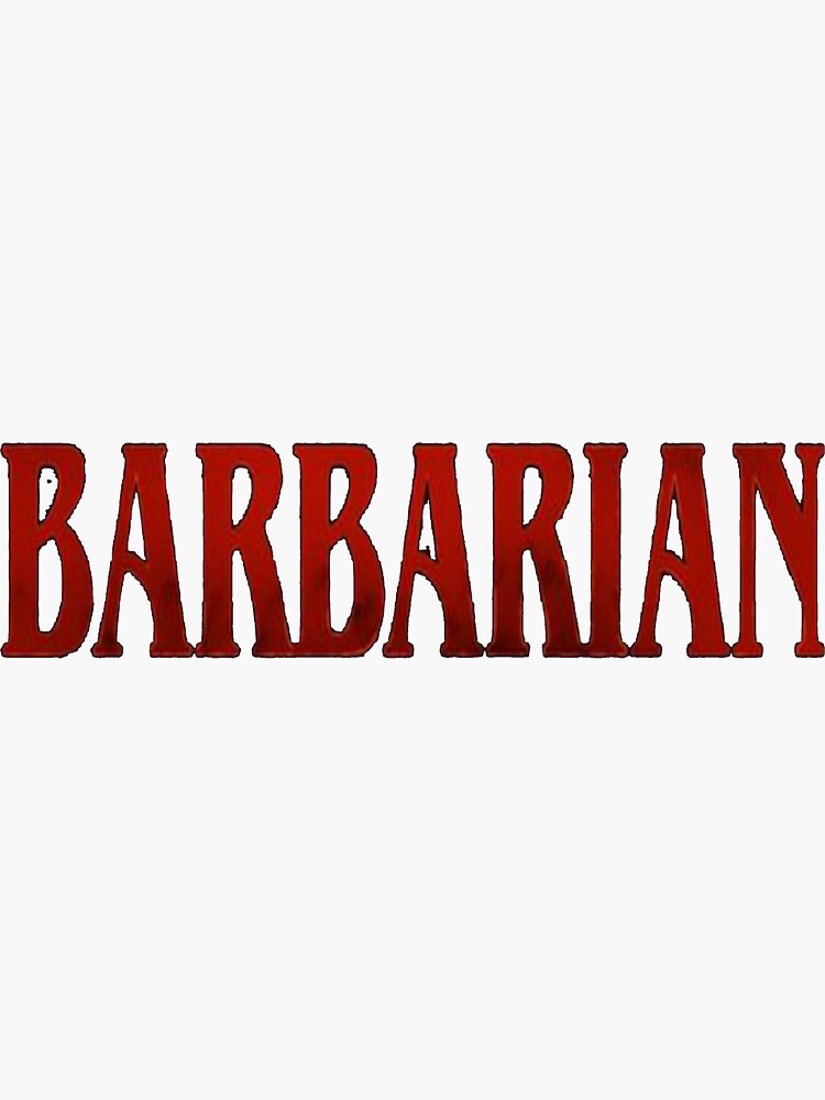 "Barbarian Logo 2022" Sticker for Sale by dbleh | Redbubble