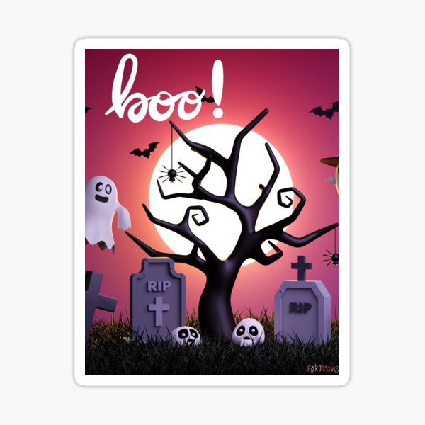 "Boo" Sticker for Sale by FortoonStore | Redbubble