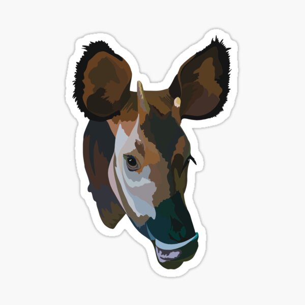 "O is for Okapi " Sticker for Sale by thezoogirl | Redbubble