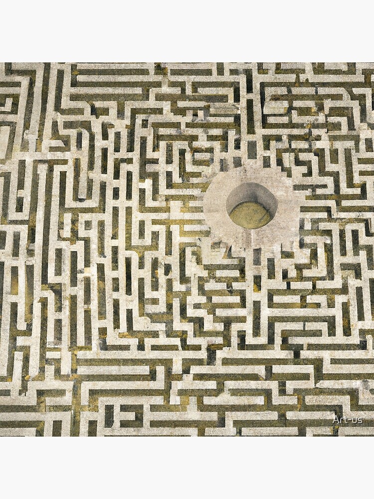 "Stone labyrinth of Minos according to the legend of the Minotaur ...