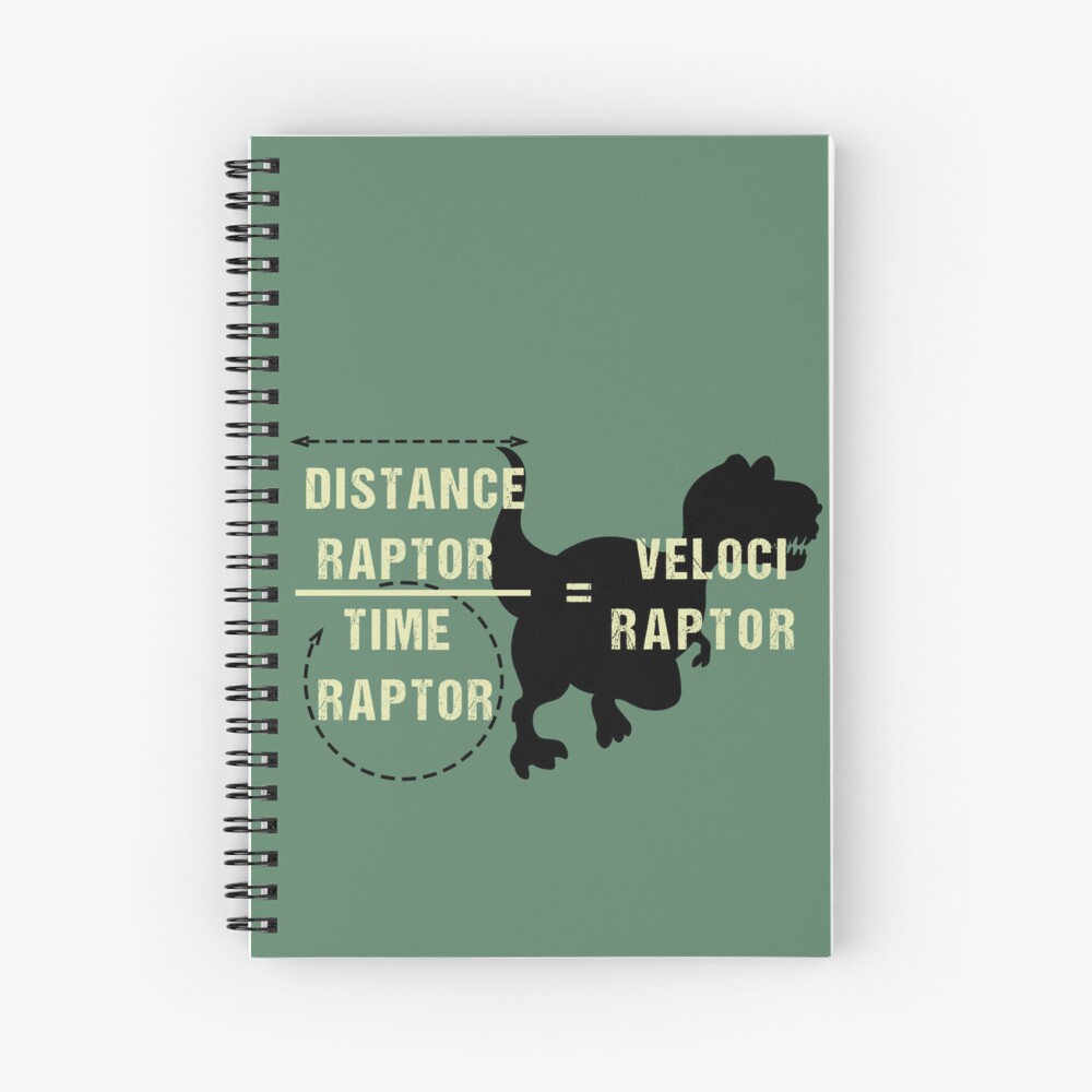 Cuaderno de espiral «raptor de distancia / raptor de tiempo = veloci ...