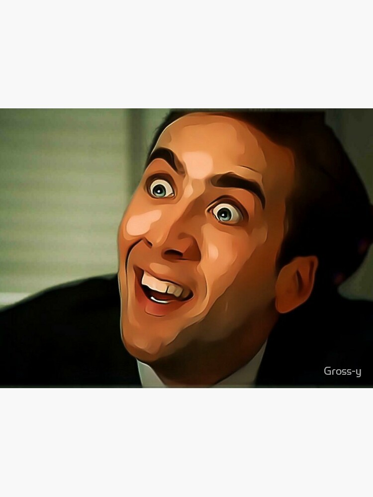 Nicolas Cage Meme Portrait Sticker For Sale By Gross Y Redbubble