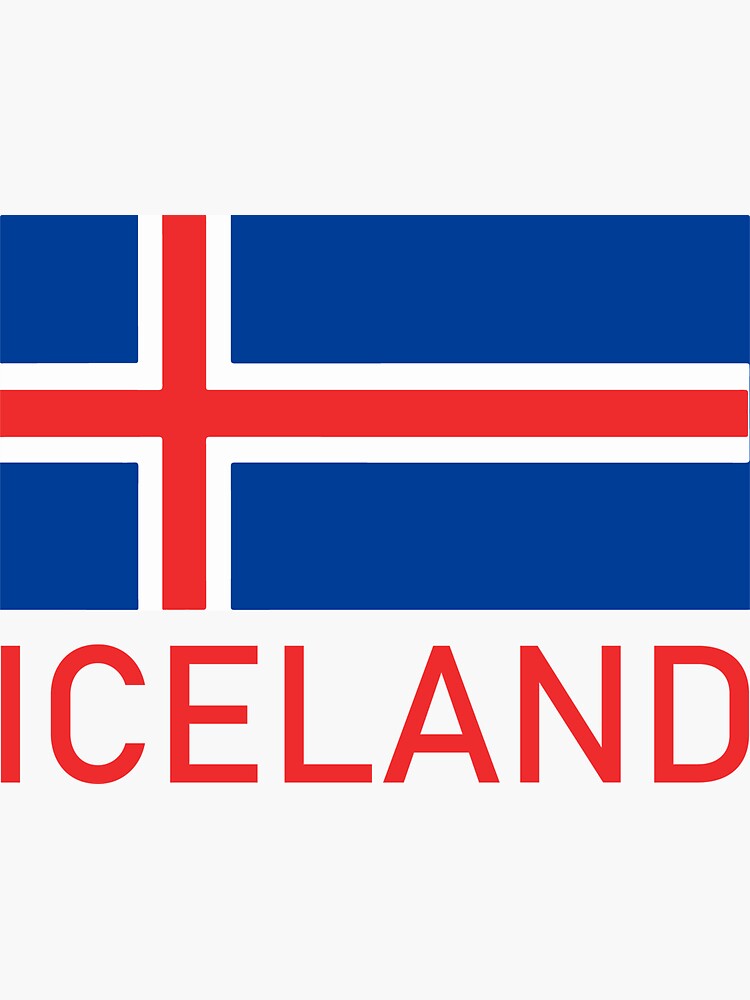 "iceland logo" Sticker for Sale by Iskanderox | Redbubble