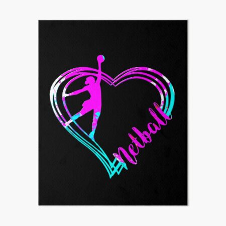 "Netball player heart, netball heart, netball pleyer heart" Art Board ...