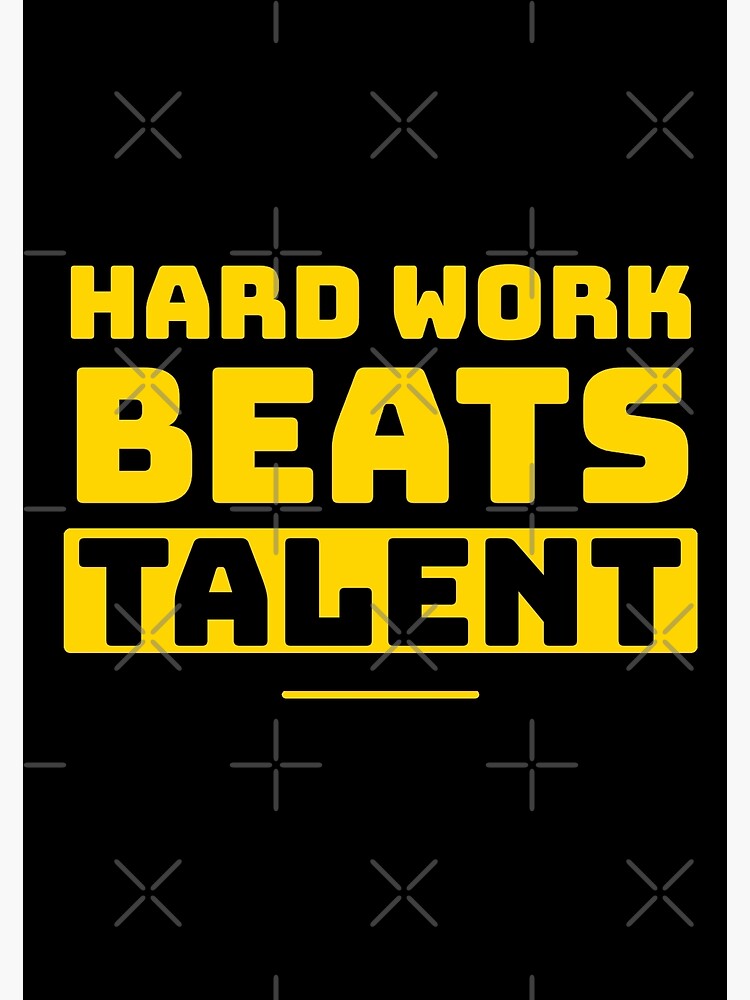 "hard work beats talent "gold" bodybuilder" Poster for Sale by mood ...
