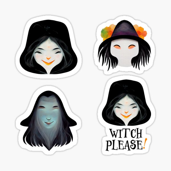 "Halloween Witches Pack" Sticker for Sale by MadSwellDesigns | Redbubble