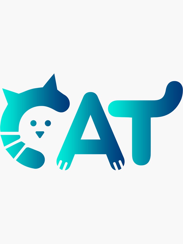 "cat" Sticker for Sale by Zart-1 | Redbubble