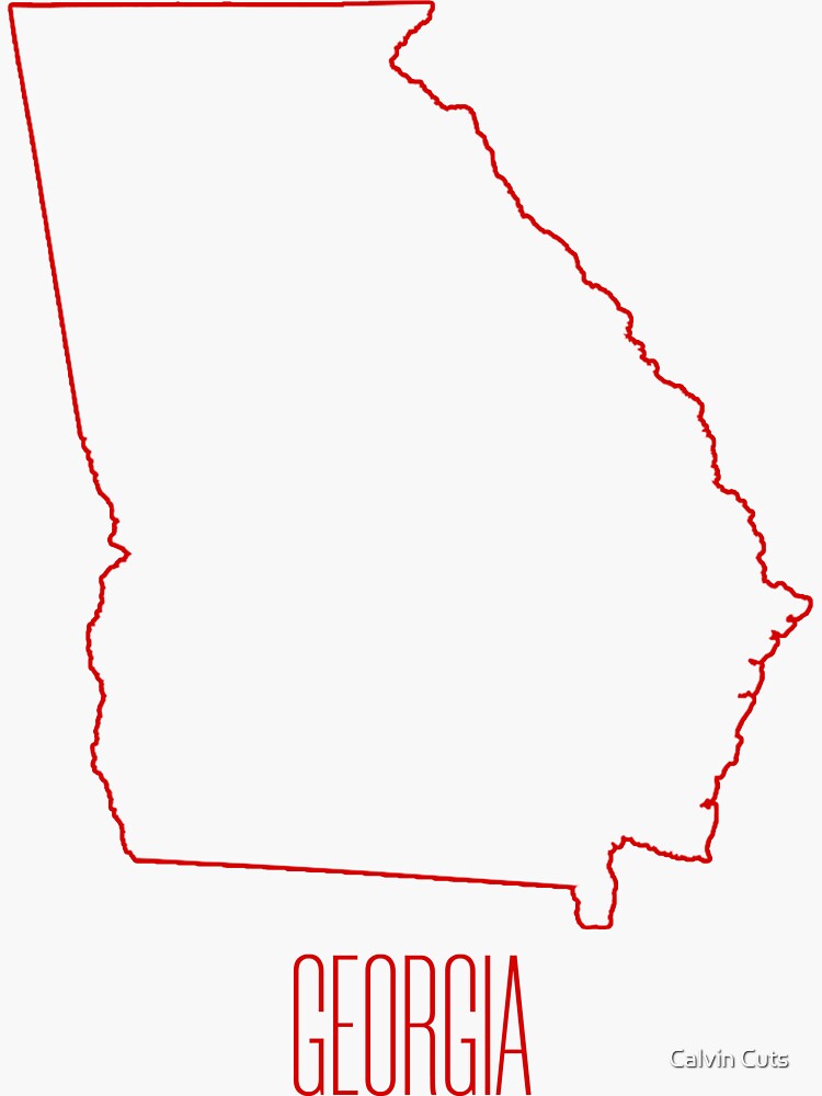"Georgia State Outline" Sticker for Sale by tysonstreet | Redbubble