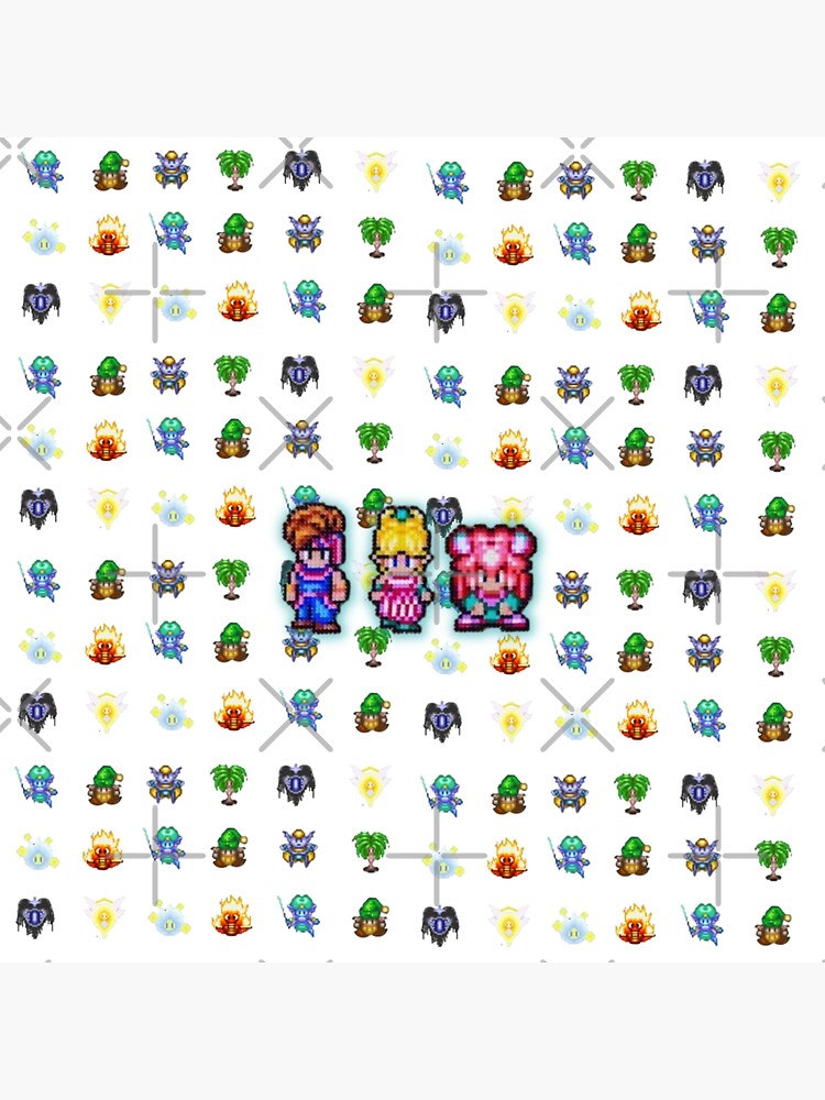 "Secret Of Mana Magic Sprites pattern with Characters" Art Print for ...