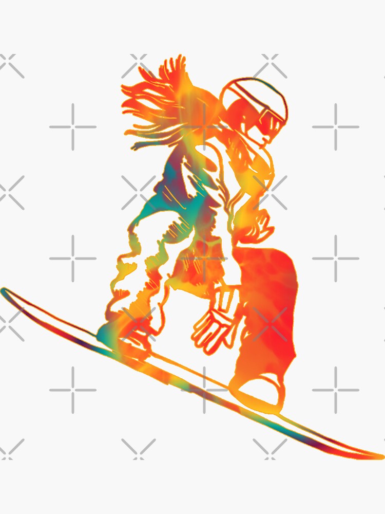 "snowboard girl" Sticker for Sale by ONPINI | Redbubble