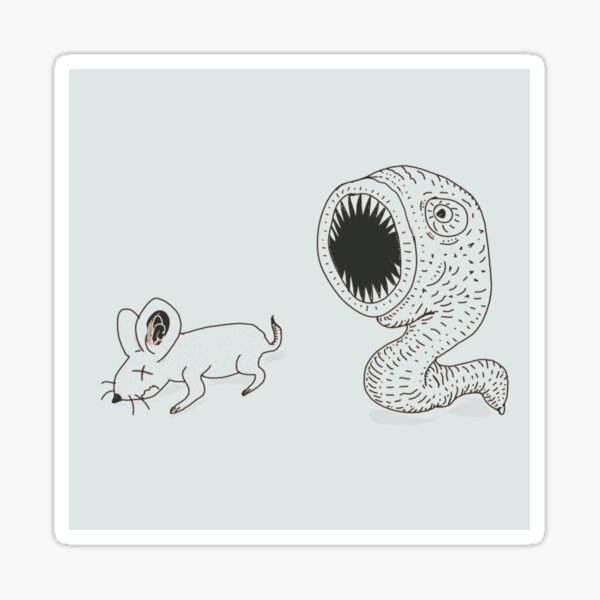 "Maggot carcass rat" Sticker for Sale by Fredexter | Redbubble