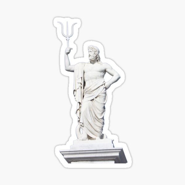 "Ancient Greek Statue Poseidon " Sticker for Sale by SanderCoopmans ...