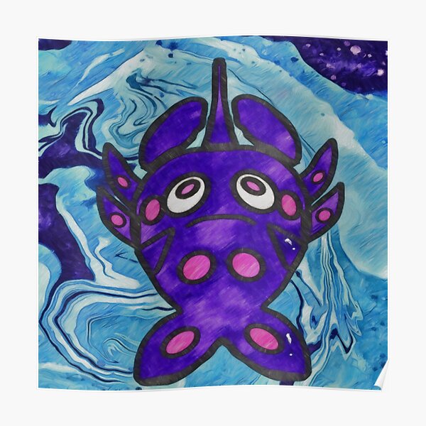 "Digital Water Creature Sammy" Poster for Sale by A-C-Creations | Redbubble