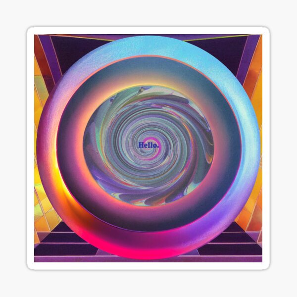 "Hello. (Look closer) retro aesthetic" Sticker for Sale by Fezdani ...