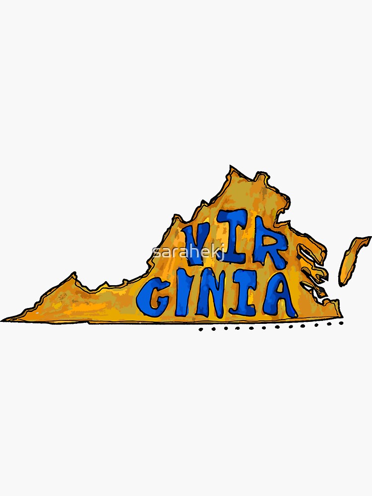 "Virginia State - UVA colors" Sticker for Sale by sarahekj | Redbubble