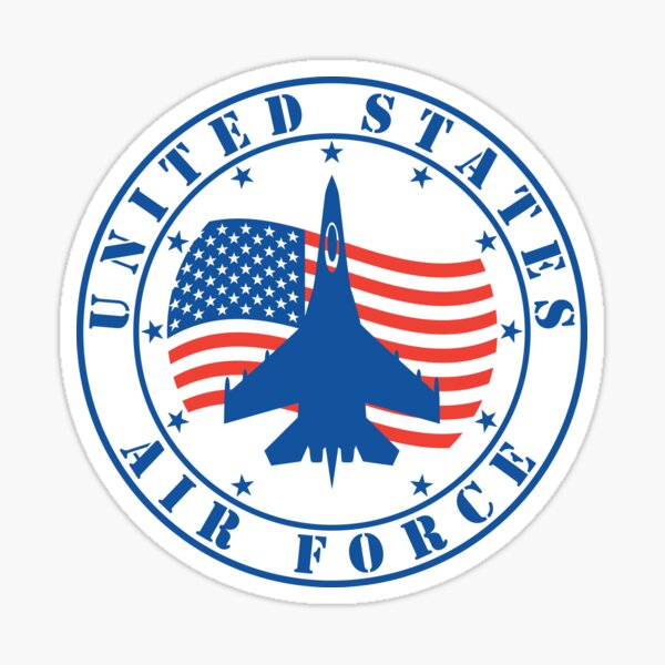 "US Air Force With America Flag Logo" Sticker for Sale by Birin86 ...