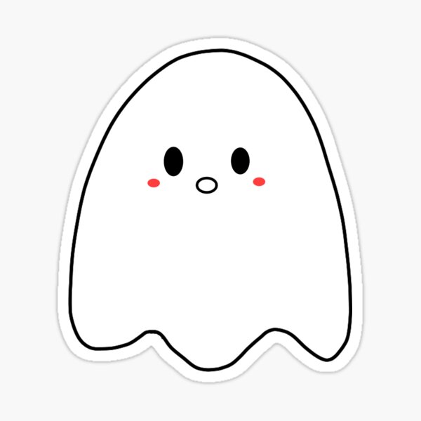 "shy little ghost" Sticker for Sale by vittoriag | Redbubble