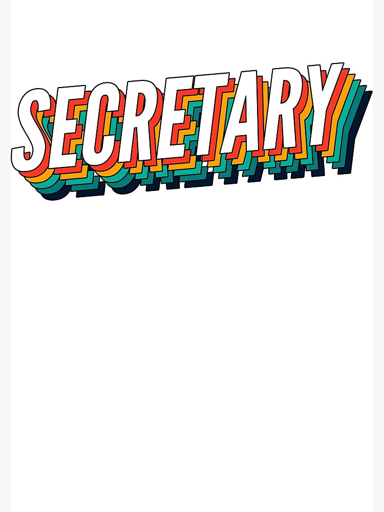 "Secretary Retro Vintage Label For The Best Secretary " Poster for Sale ...