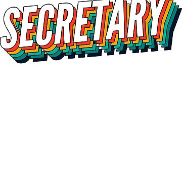 "Secretary Retro Vintage Label For The Best Secretary " Sticker for ...