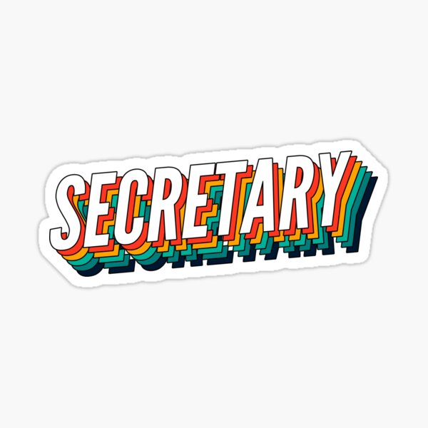 "Secretary Retro Vintage Label For The Best Secretary " Sticker for ...
