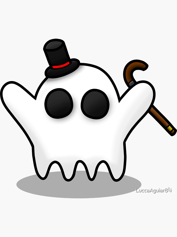 "Dapper Ghost" Sticker for Sale by LuccaAguiar84 | Redbubble