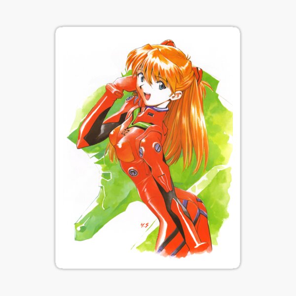 "Asuka Langley" Sticker for Sale by taroxstudio | Redbubble