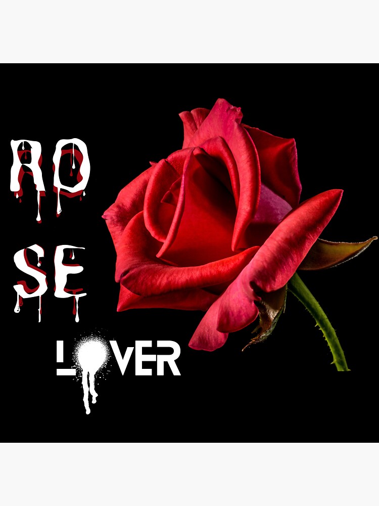 "Rose lover saying design/ Red rose artwork" Sticker for Sale by ...