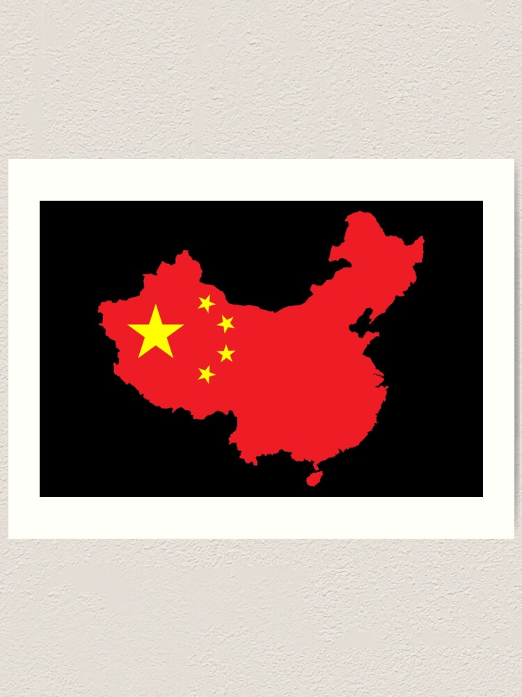 "Flag Map of the People's Republic of China" Art Print for Sale by mo91 ...