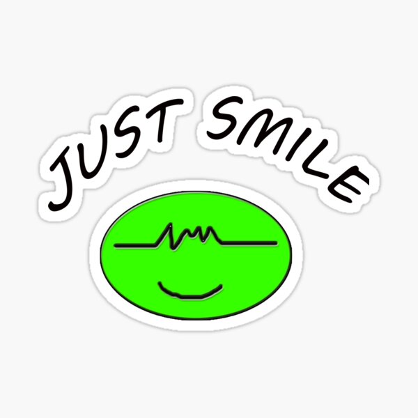 "just smile sticker" Sticker for Sale by Mohaboums | Redbubble