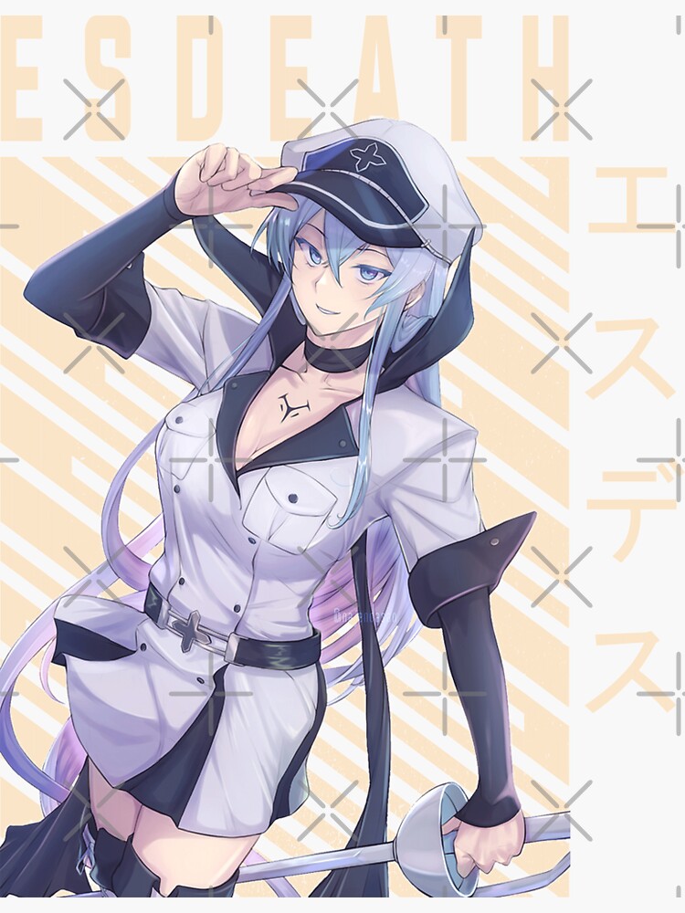 "Esdeath - Akame Ga Kill" Sticker for Sale by Ime-Art | Redbubble