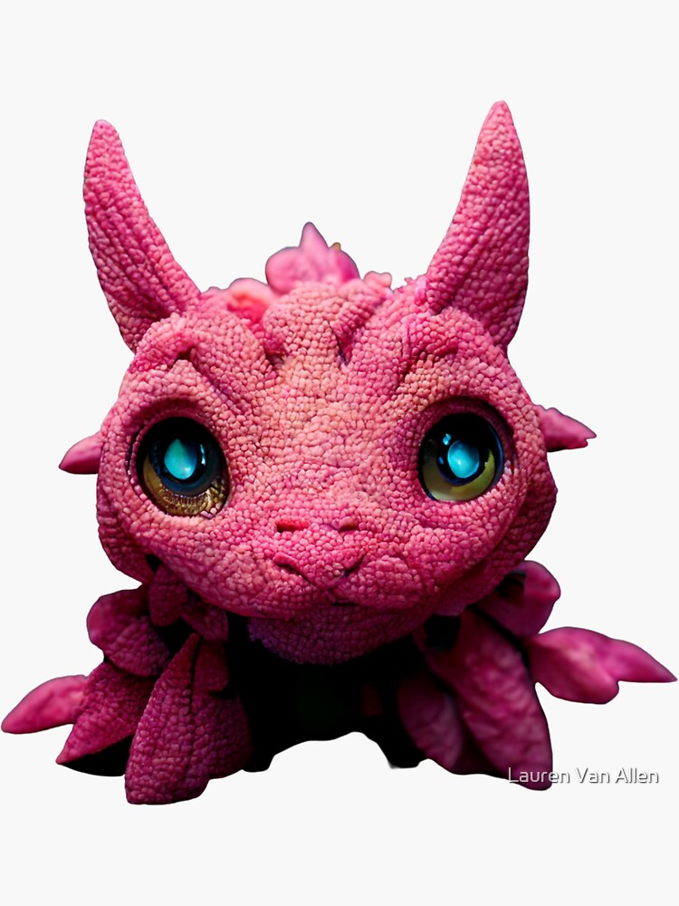 "Cute Pink Dragon" Sticker for Sale by LaurenVanAllen | Redbubble