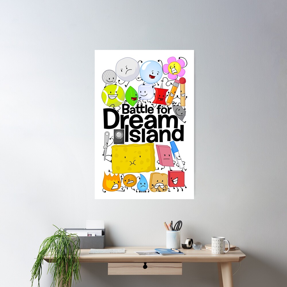"BFDI Poster White" Poster for Sale by jacknjellify | Redbubble
