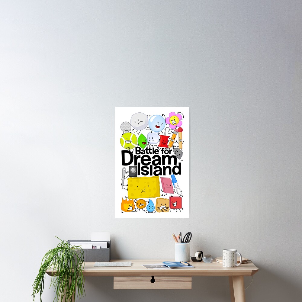 "BFDI Poster White" Poster for Sale by jacknjellify | Redbubble