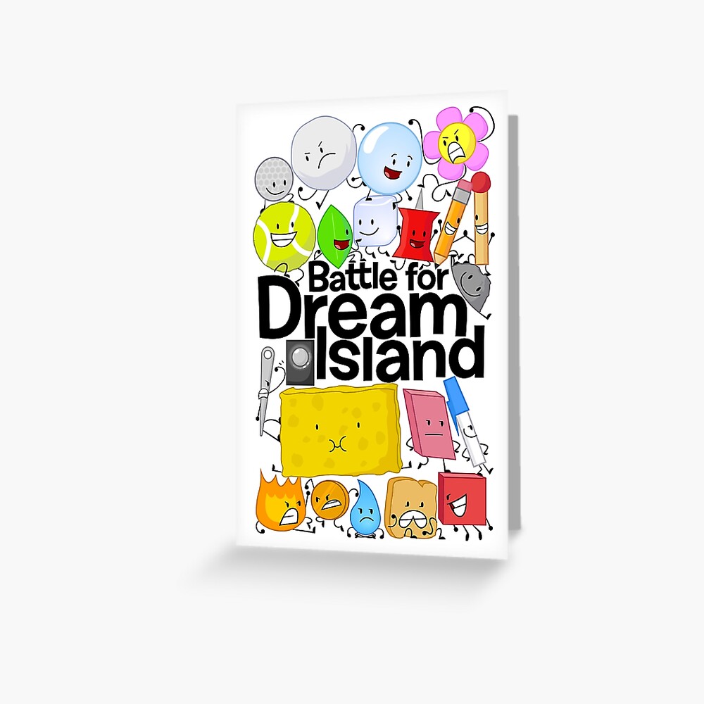 "BFDI Poster White" Greeting Card for Sale by jacknjellify | Redbubble