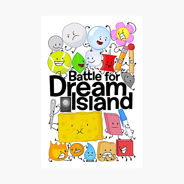 "BFDI Poster White" Photographic Print for Sale by jacknjellify | Redbubble