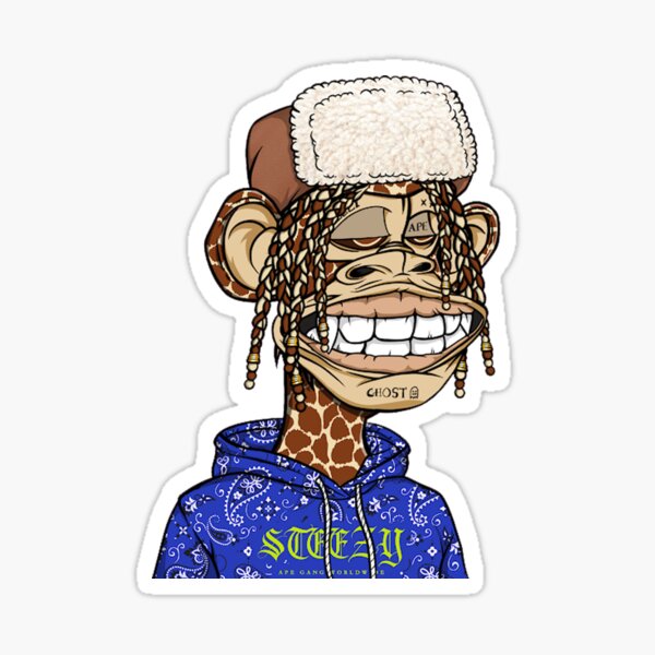 "NFT monkey like travis scott Bored Ape Yacht Club" Sticker for Sale by ...