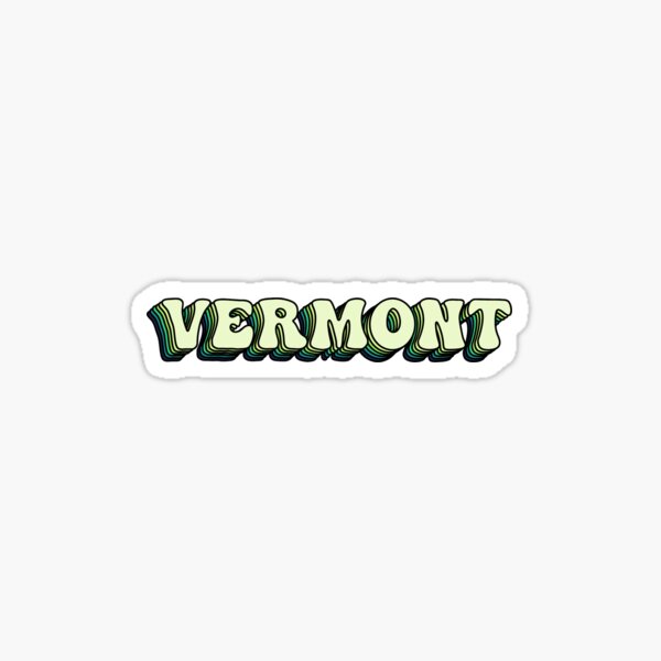 "Vermont Retro Vintage" Sticker for Sale by IzCatchDesigns | Redbubble