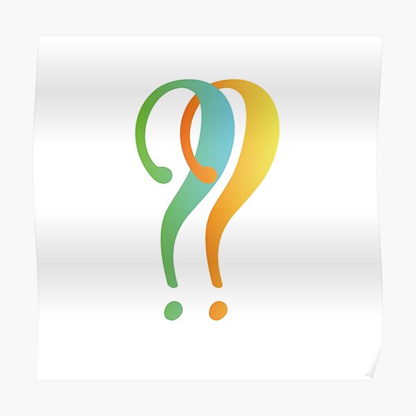 "Rainbow Question Marks - what? " Poster for Sale by ALLURE-minimal ...