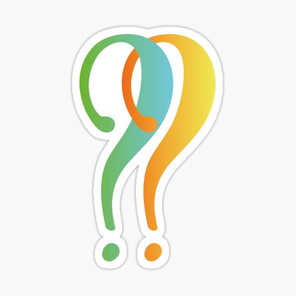 "Rainbow Question Marks - what? " Sticker for Sale by ALLURE-minimal ...