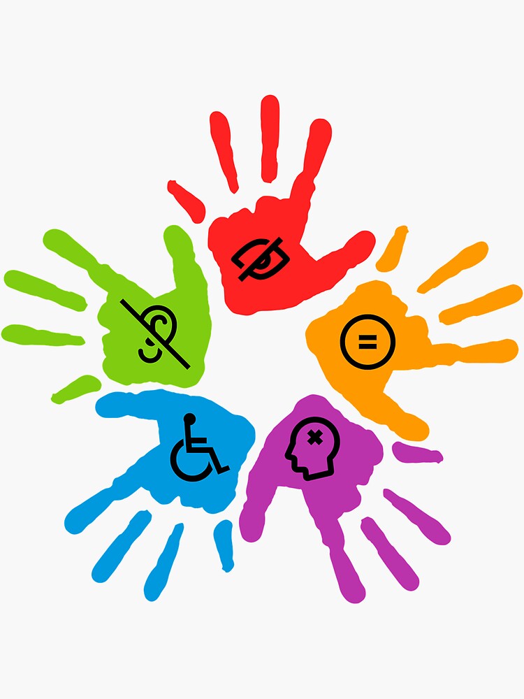 "Disability Inclusion - disability inclusion" Sticker by Dead-Poule ...