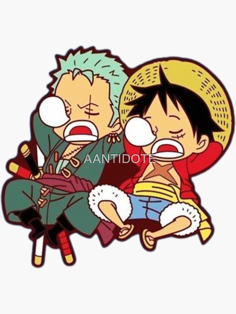 Luffy And Zoro Sticker For Sale By Aantidote Redbubble